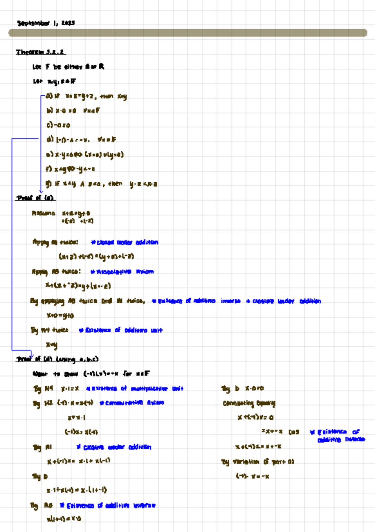 Proofs Using Ordered Fields September 1 2023 Theorem 3 2 Let Fbe