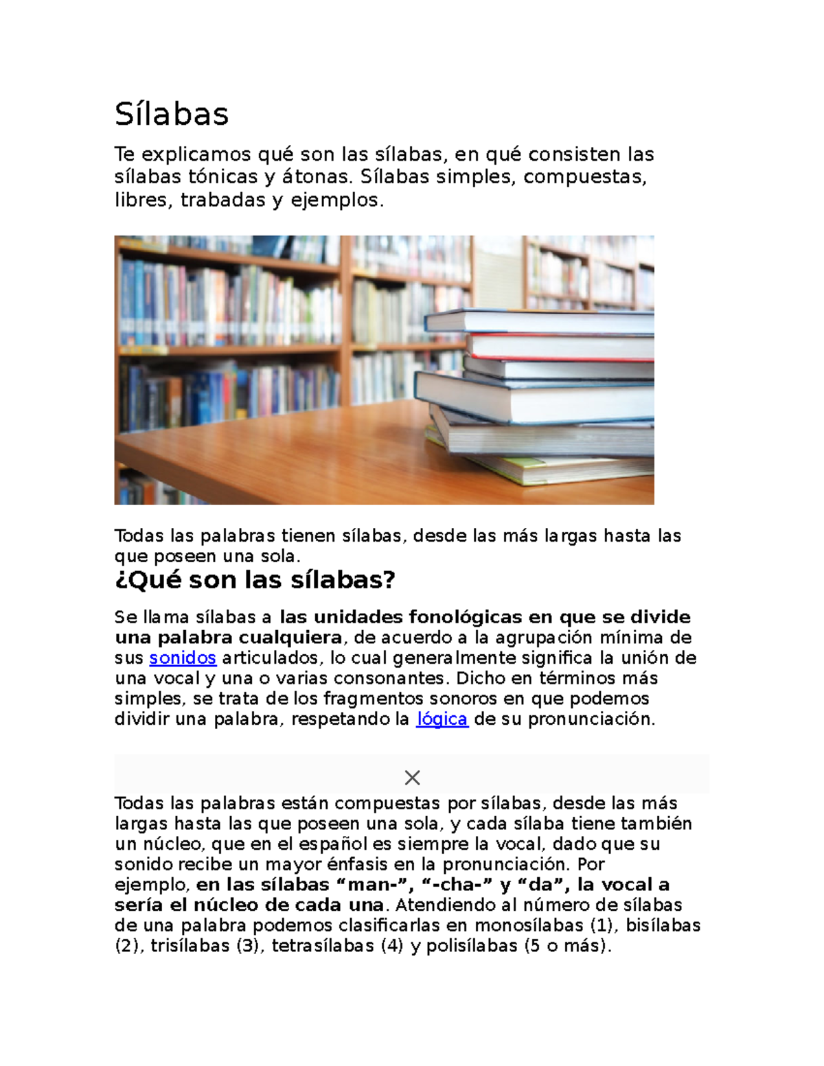 Sílabas - definiciones - Sílabas Te explicamos qué son las sílabas, en ...