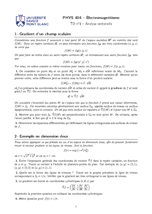 Chapitre 2 - Opérateurs vectoriels - Chapitre 2 Opérateurs vectoriels ...