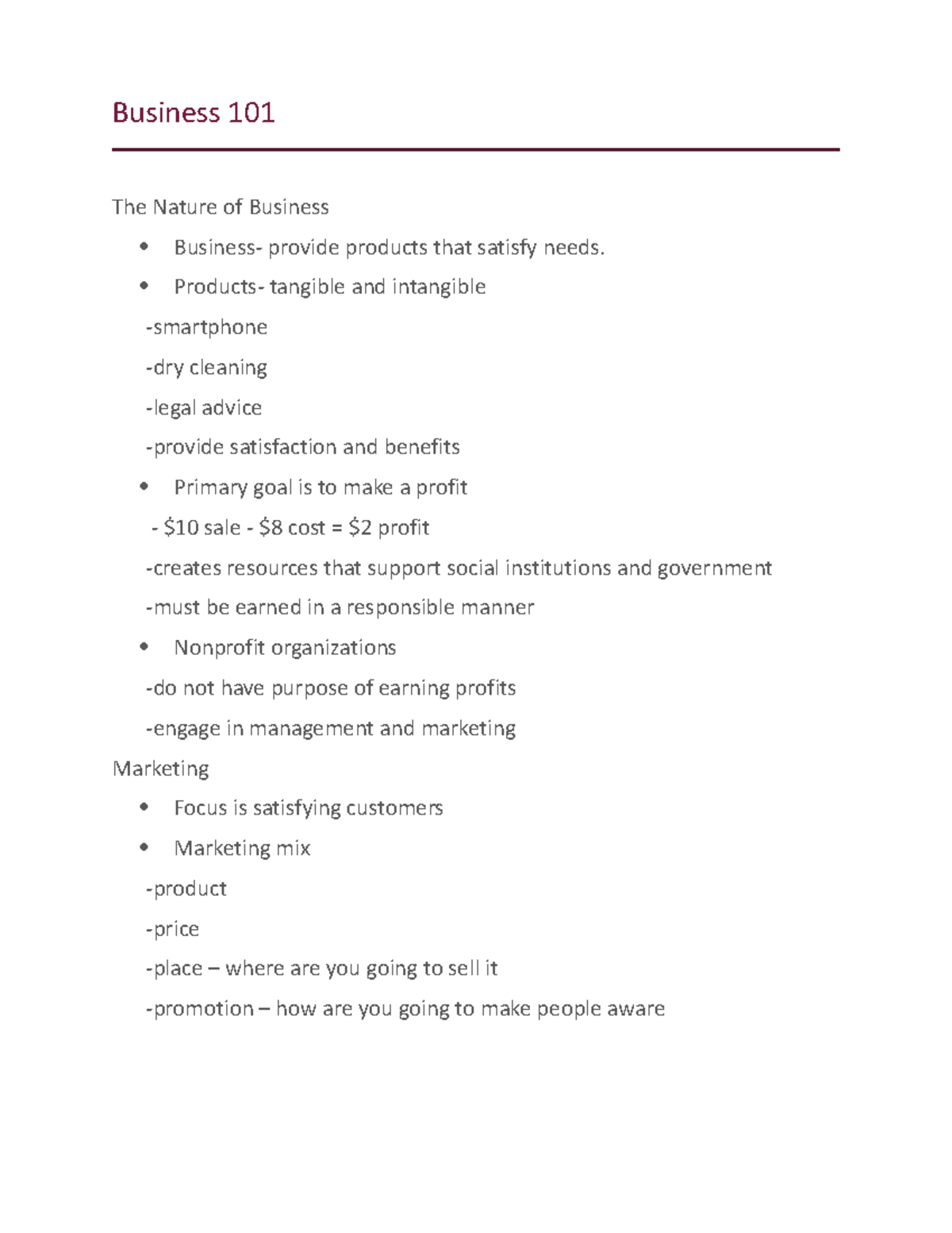 Business 101 business for the new generation - Business 101 The Nature ...