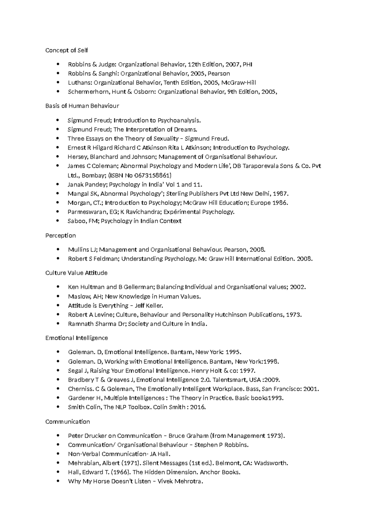 Books in OB recom - these are a list of mandatory reading on OB ...