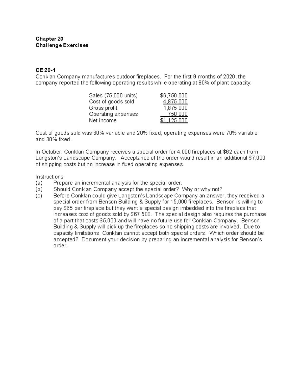 COMM294 - Chapter 20 - Challenge Exercises - Chapter 20 Challenge ...