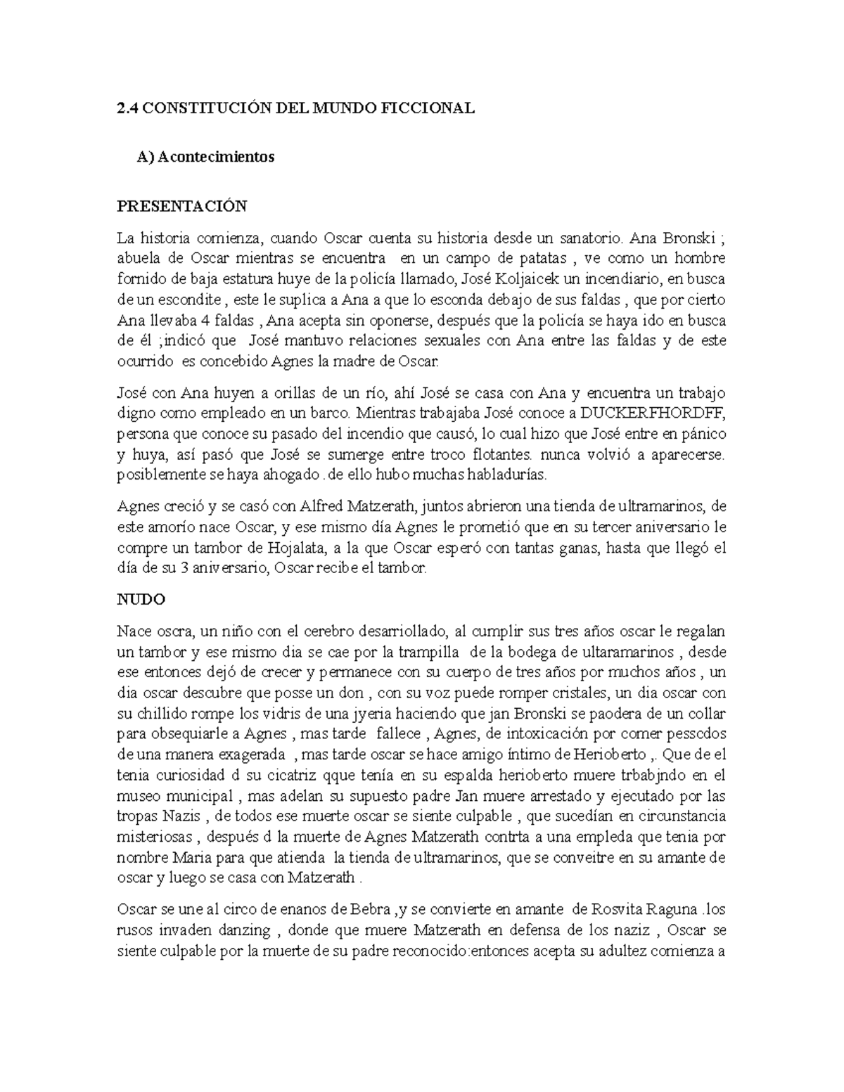 EL Tambor DE Hojalata - El tambobr de Holata - 2 CONSTITUCIÓN DEL MUNDO ...
