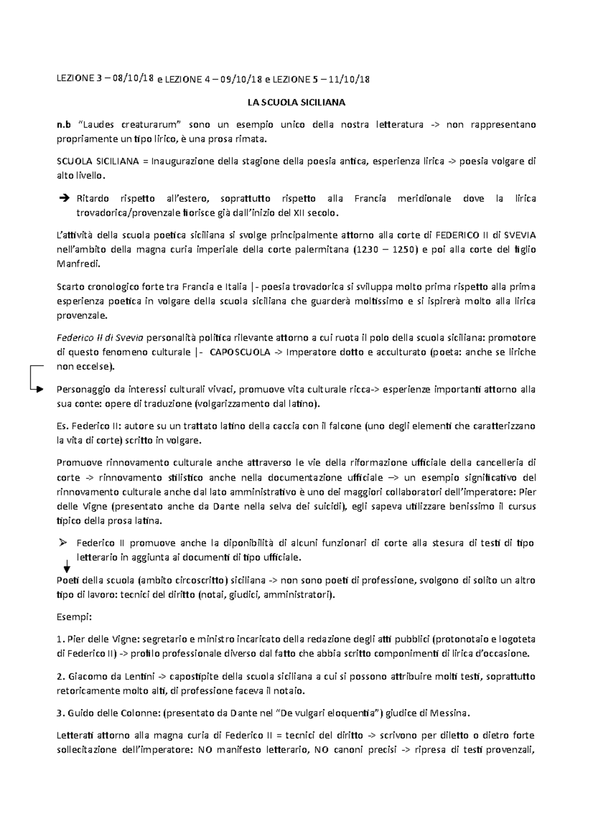 Lezione 03-04-05 - LEZIONE 3 – 08/10/18 e LEZIONE 4 – 09/10/18 e ...