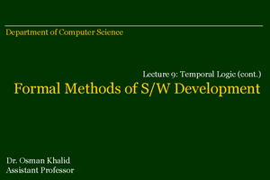 Logic puzzles - Formal Methods in Software Engineering - Studocu