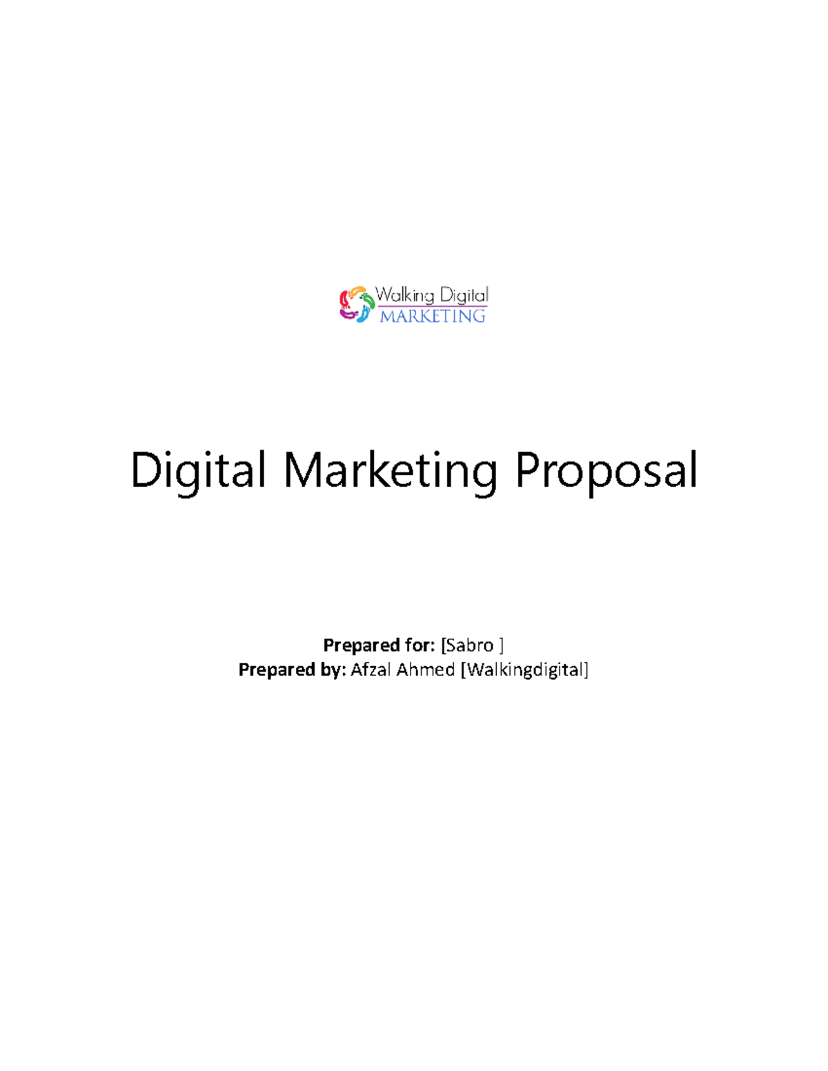 Digital Marketing Proposal(Sabro) - Digital Marketing Proposal Prepared ...