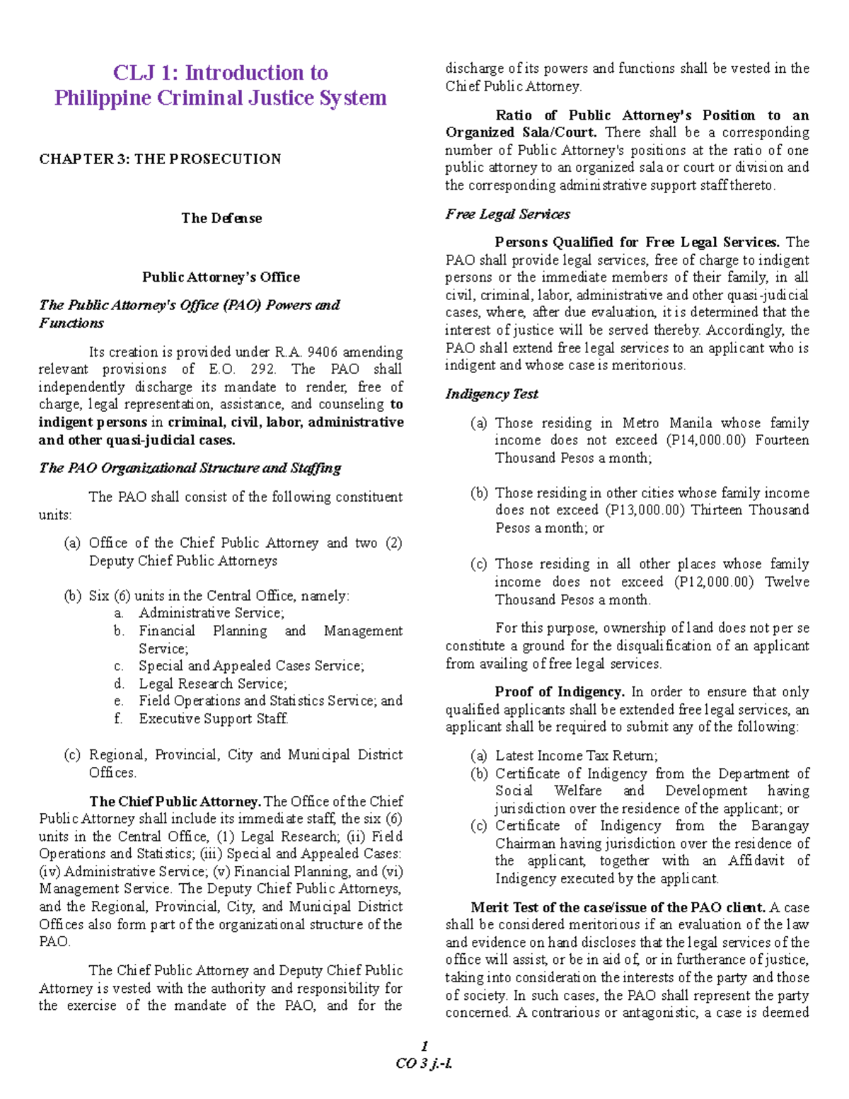 The Defense Lecture Notes - 1 CO 3 j.-l. CLJ 1: Introduction to ...