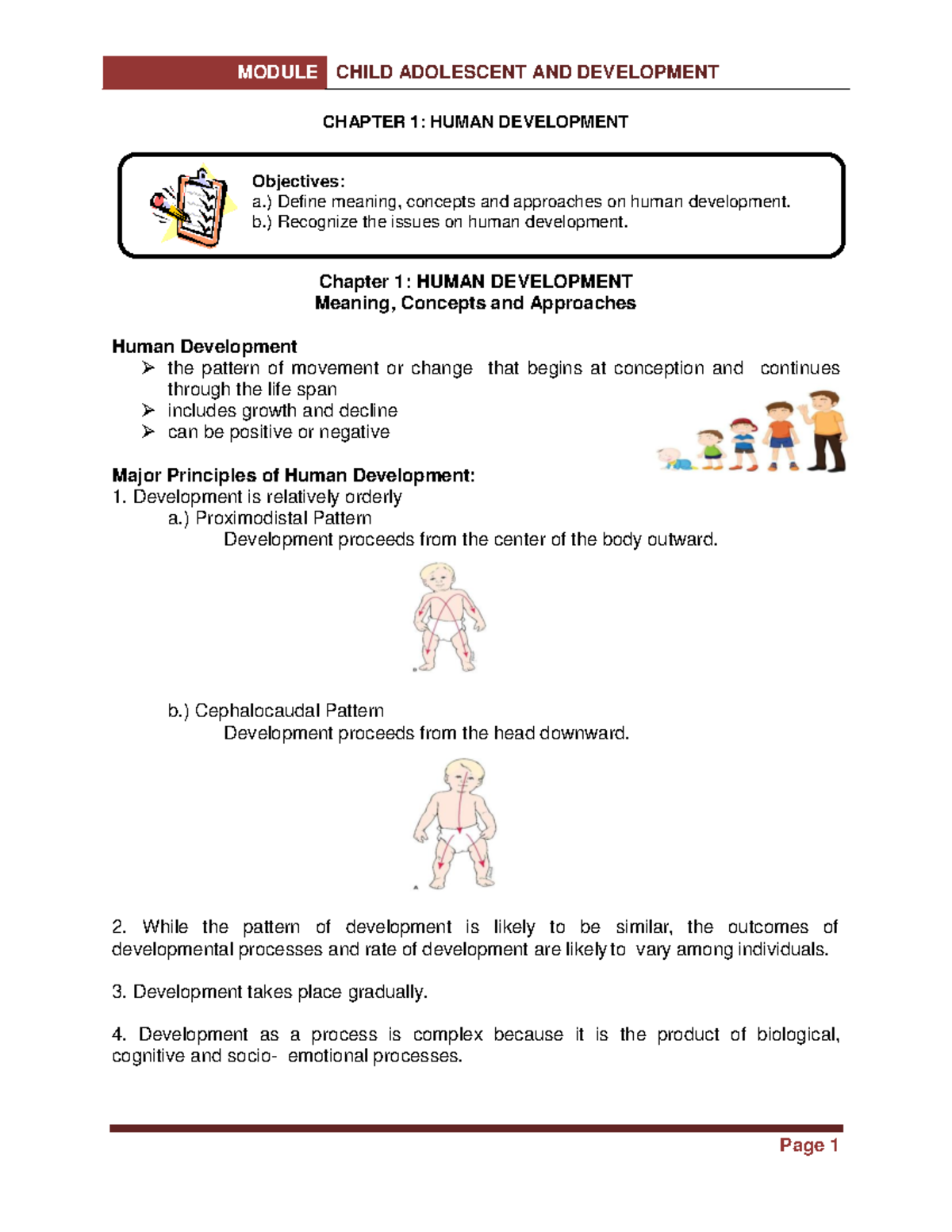 Chapter 1- Human Development - MODULE CHILD ADOLESCENT AND DEVELOPMENT ...