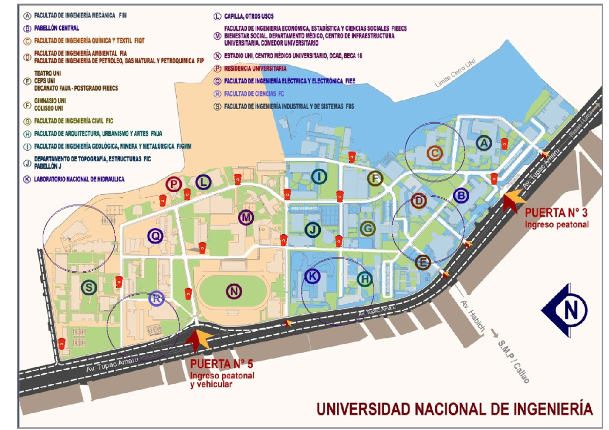 MAPA UNI - Croquis de la universidad Nacional de Ingenieria - Dibujo Tecnico - Studocu