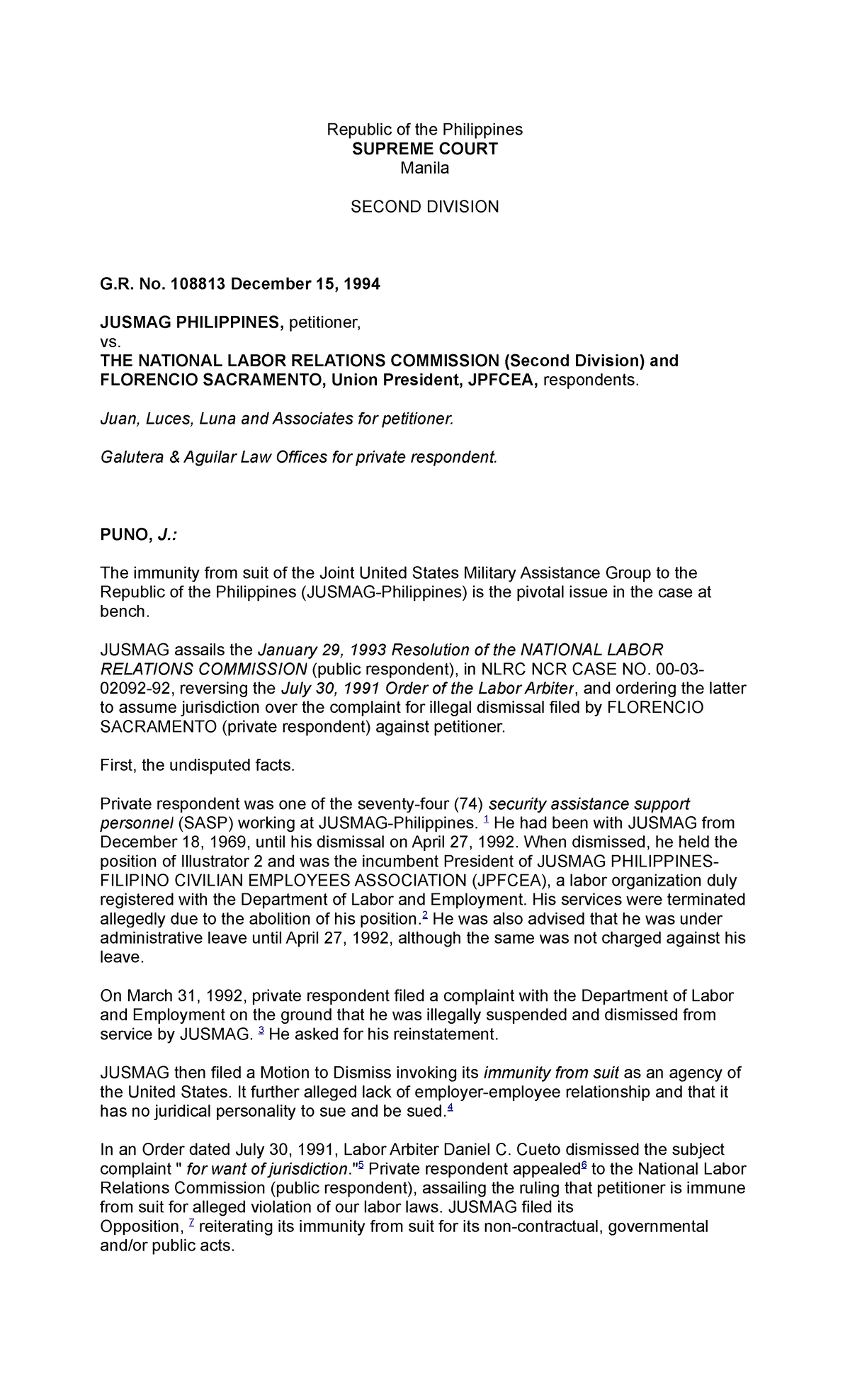 Jusmag vs NLRC - hsabxjzjklas - Republic of the Philippines SUPREME ...