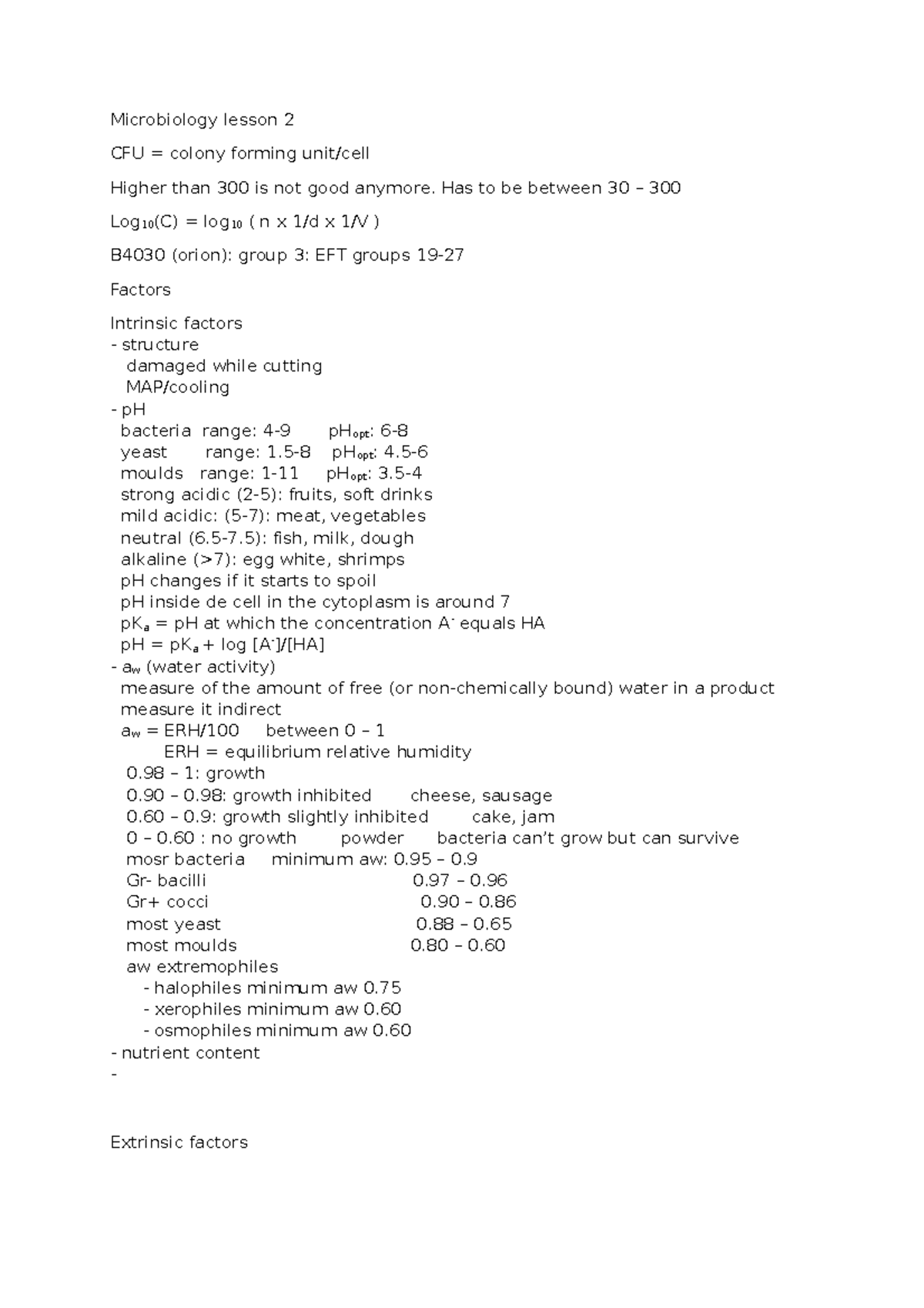 Microbiology lesson 2 - lecture 2 - Microbiology lesson 2 CFU = colony ...