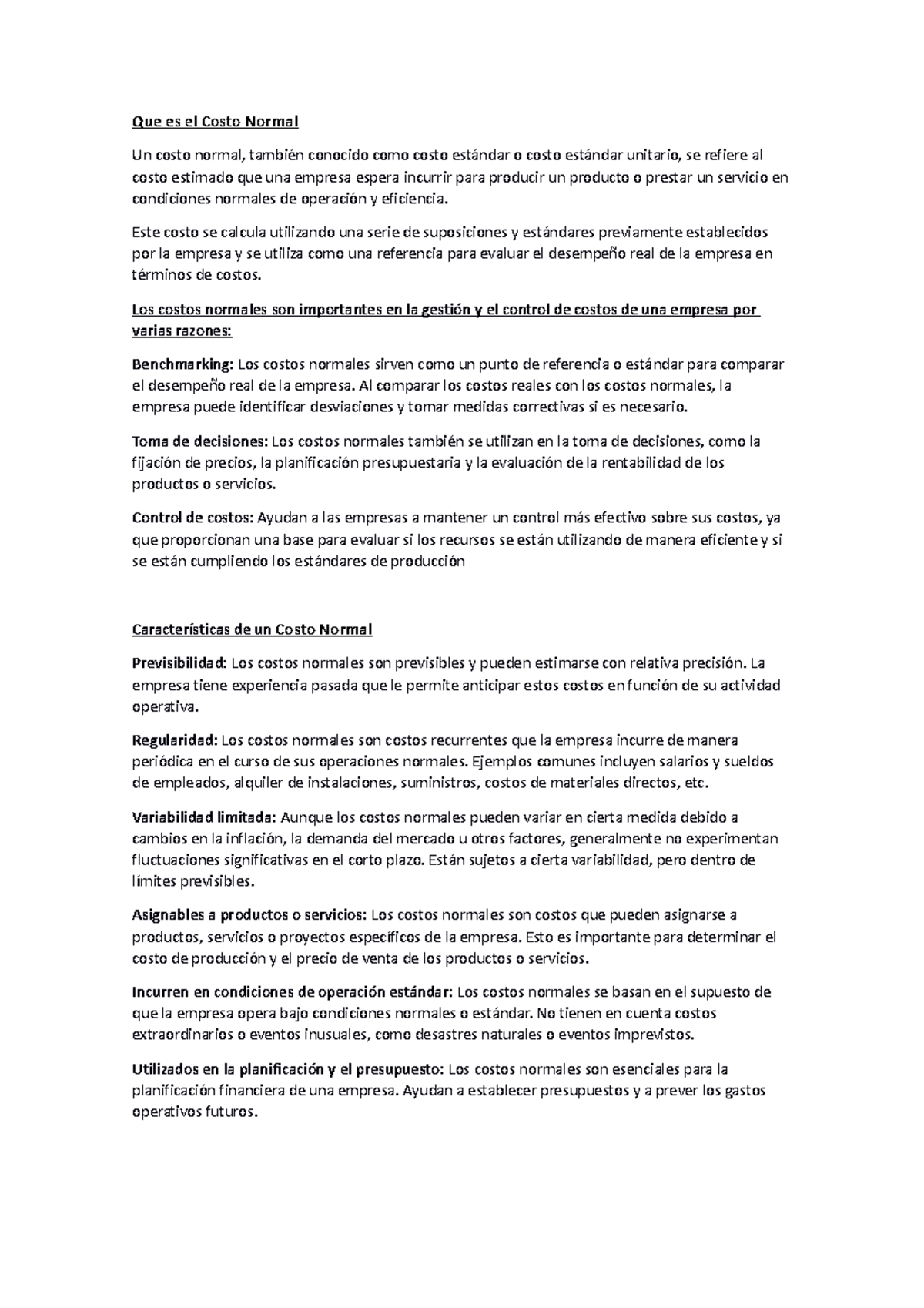 Costo normal - Que es el Costo Normal Un costo normal, también conocido ...