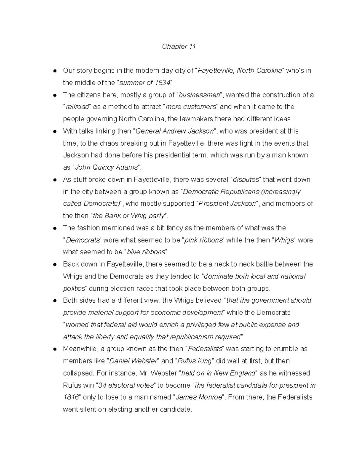 Key Notes of Chapter 11 In Building The American Republic - Chapter 11 ...