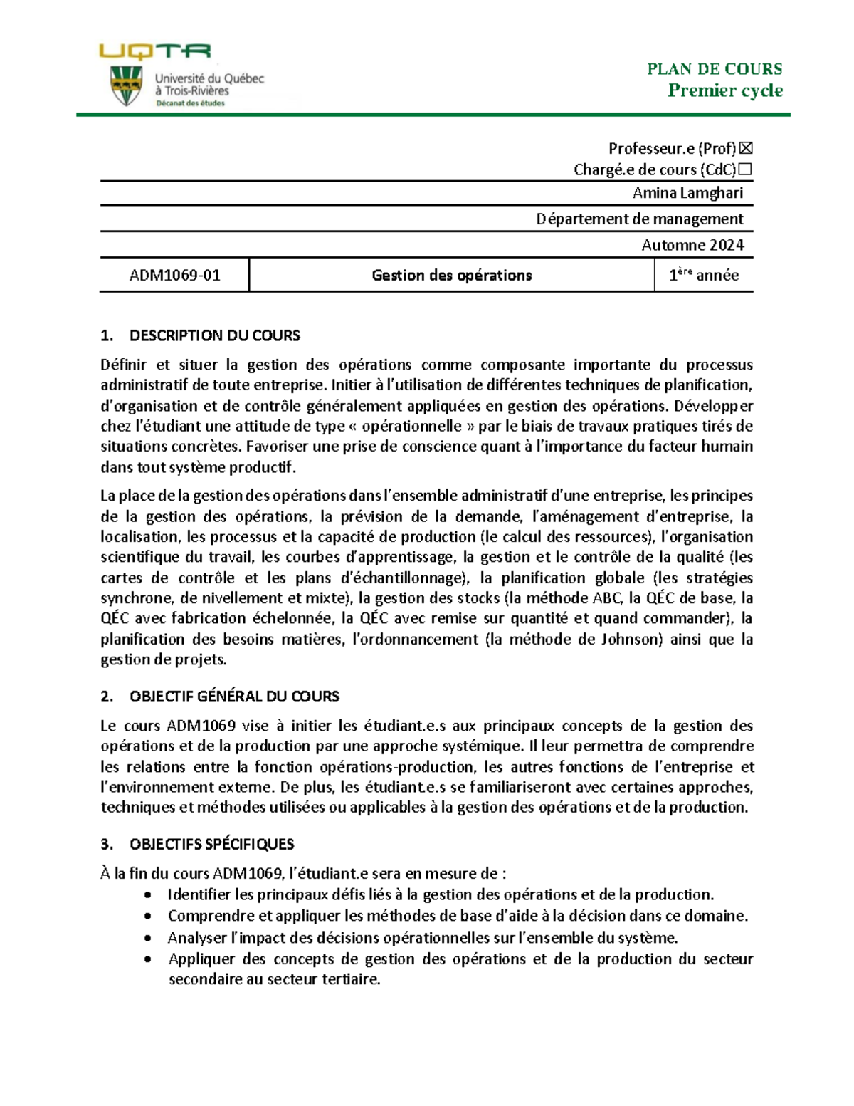 Plan de cours ADM1069-01 aut. 2024 - PLAN DE COURS Premier cycle ...