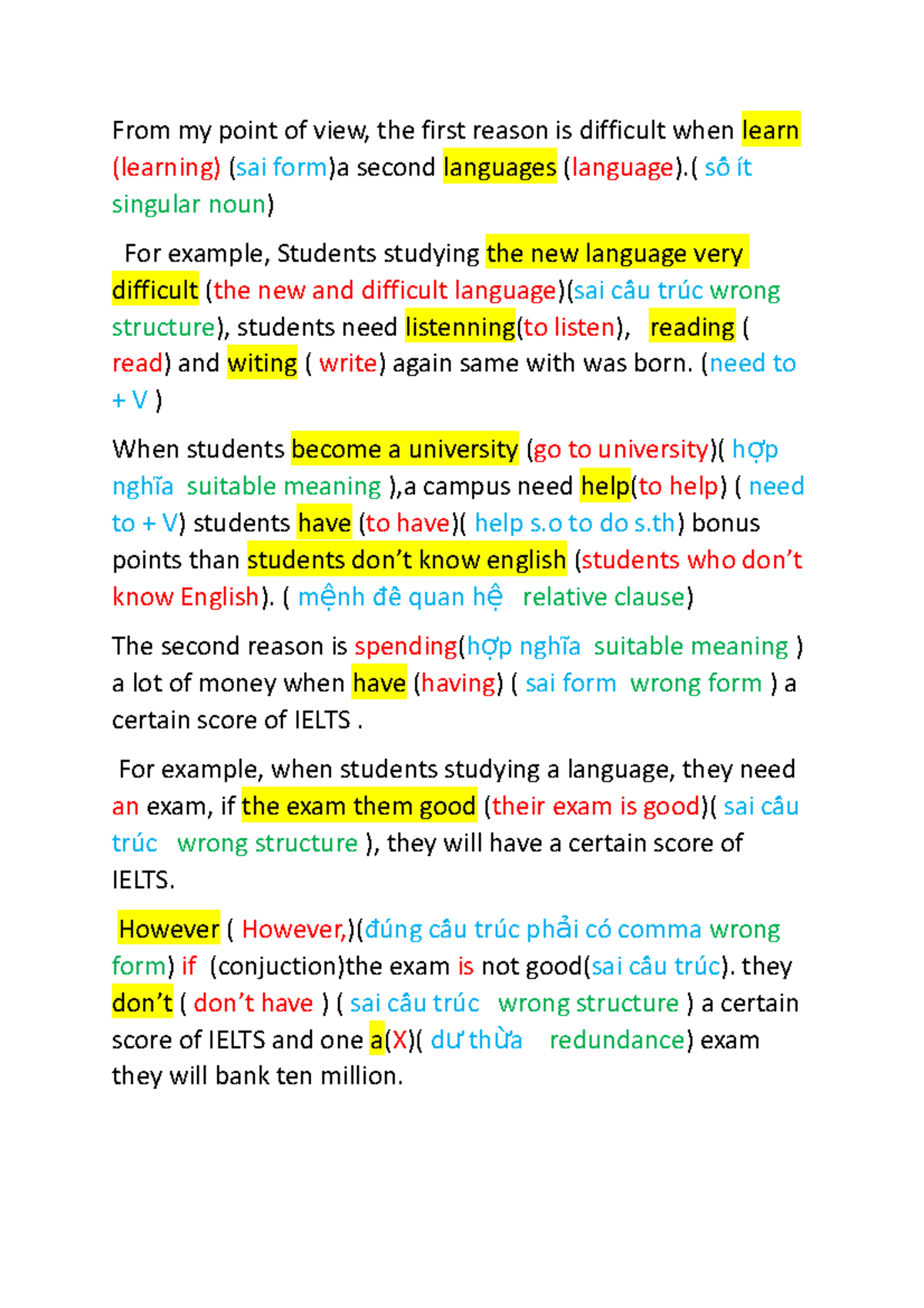Gửi sếp phương - kcj - From my point of view, the first reason is ...