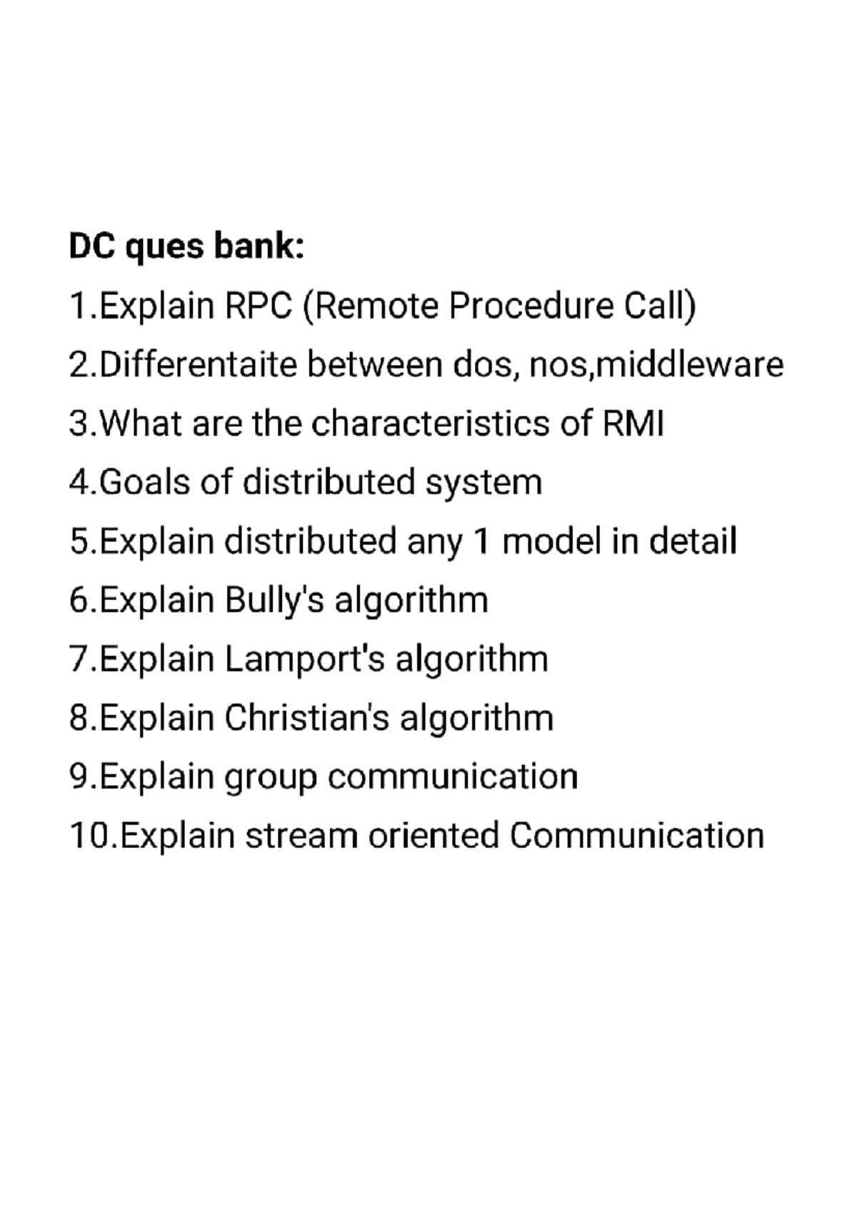DC UT1 Solution - exam Q answers - Distributed Computing - Studocu