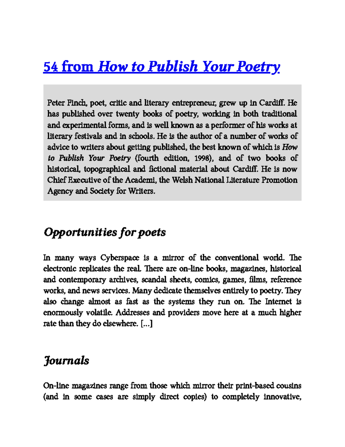 Publishing your poetry-840-845 - 54 from How to Publish Your Poetry ...