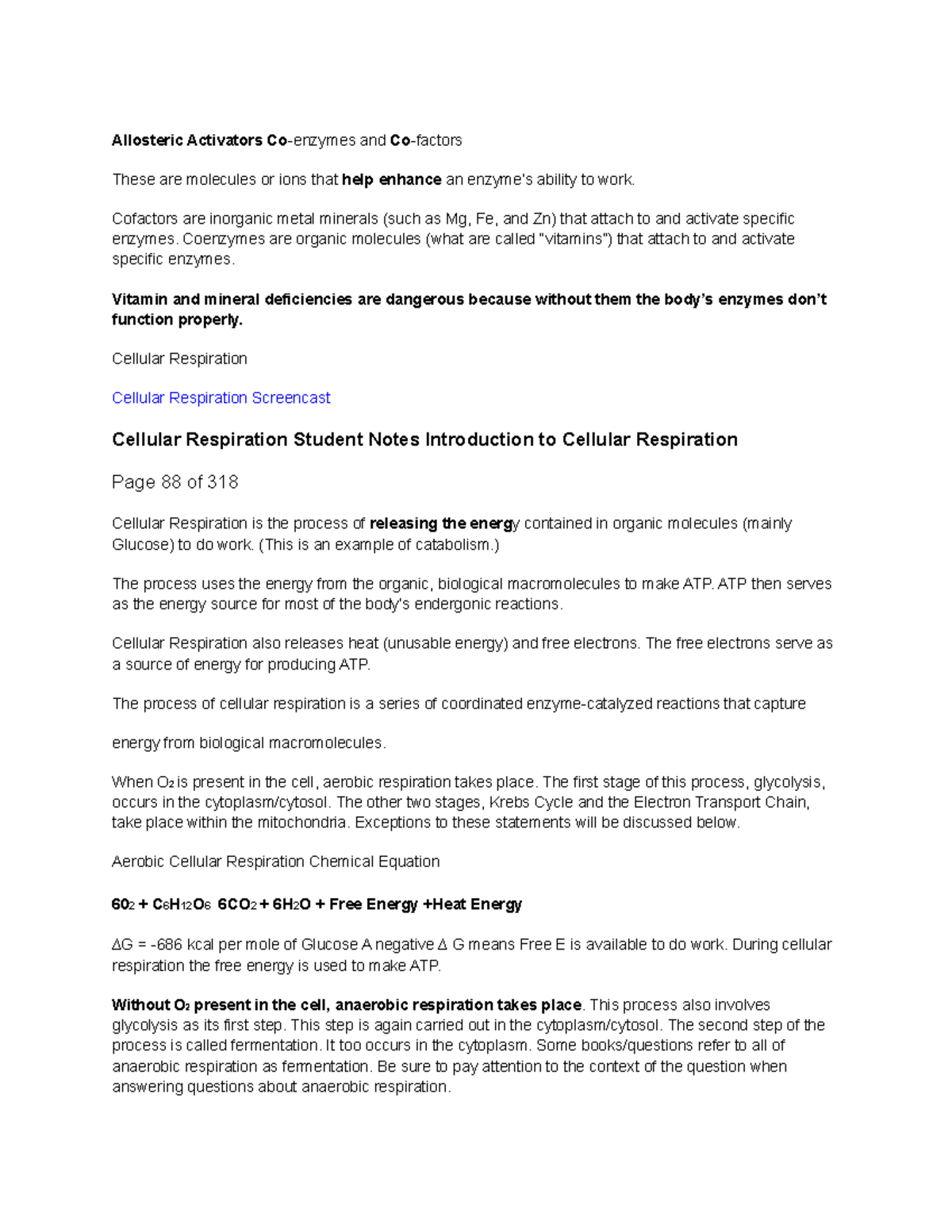 AP Bio unit Notes - Ap Bio Unit note summaries - Allosteric Activators ...