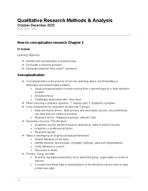 Readings GRMA - Samenvatting reading Qualitative Research - Readings ...