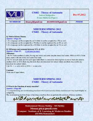 CS401 Final Term Solved Subjective By Junaid - CS4 01 - Assembly Language FINAL TERM SUBJECTIVE ...