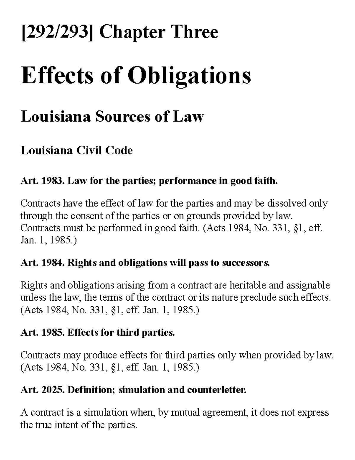 Week 10 - Davrados - [292/293] Chapter Three Effects of Obligations ...