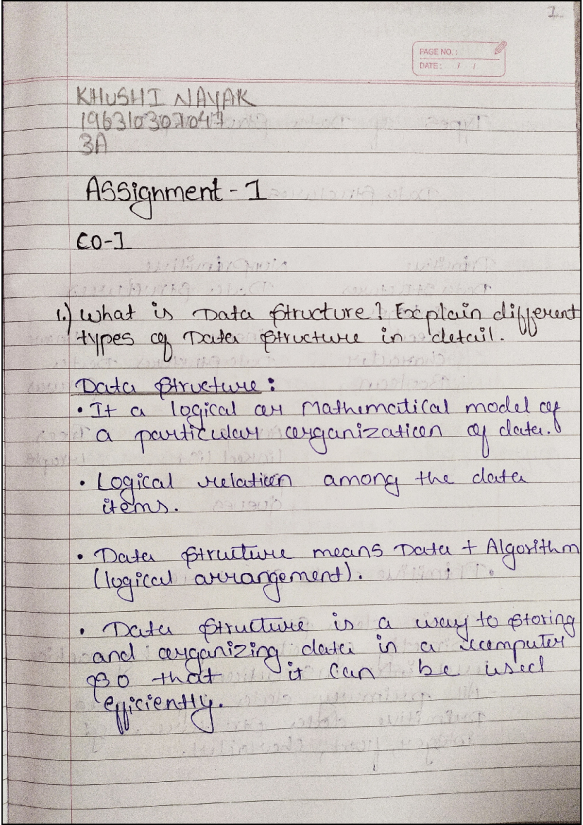 DS Assignment-1 - Assignment - Data Structure - Studocu