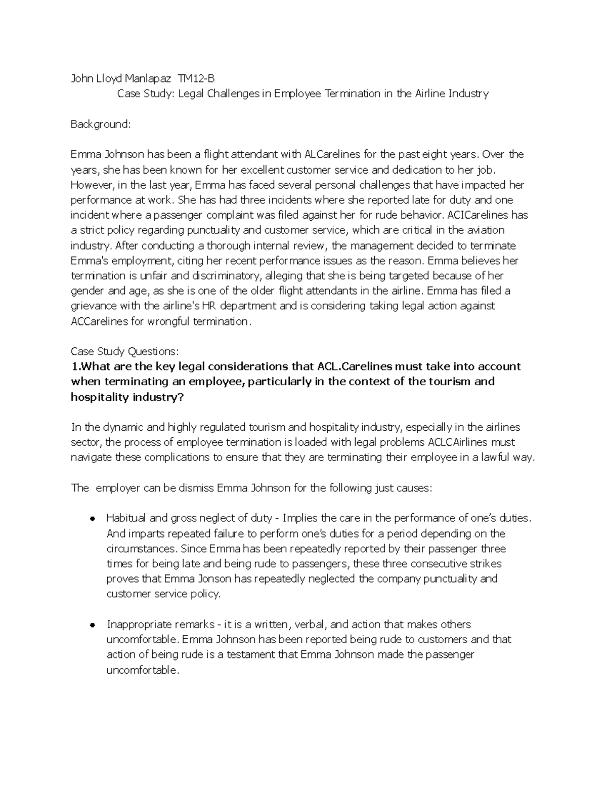 John Lloyd Manlapaz TM 12B 1 - John Lloyd Manlapaz TM12-B Case Study ...