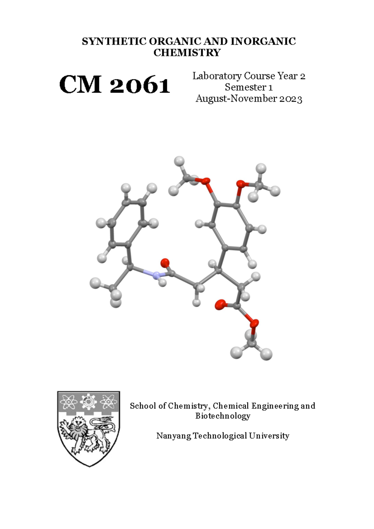 Y2S1Synthetic Lab 2023 - SYNTHETIC ORGANIC AND INORGANIC CHEMISTRY CM ...