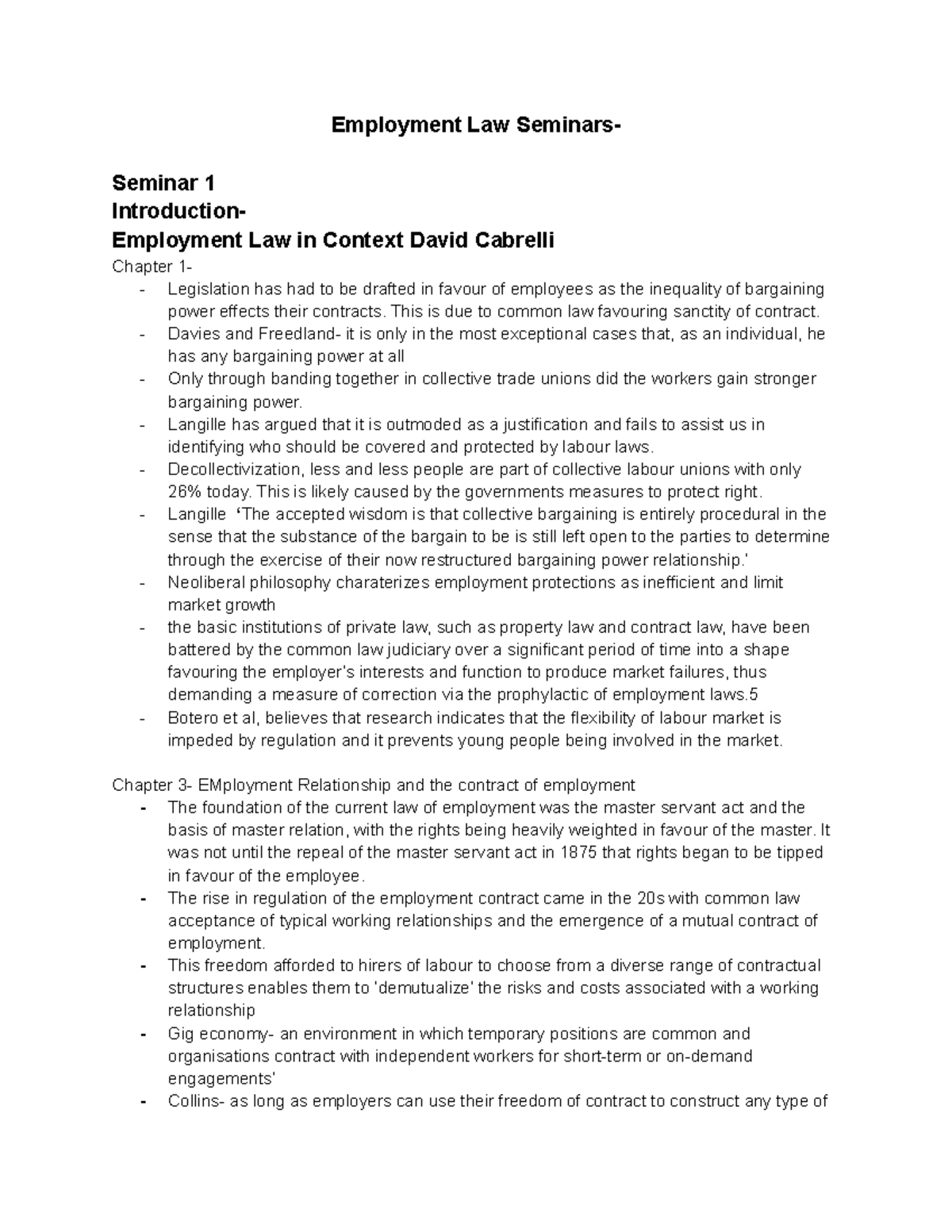 Employment Law Seminars - Employment Law Seminars- Seminar 1 ...