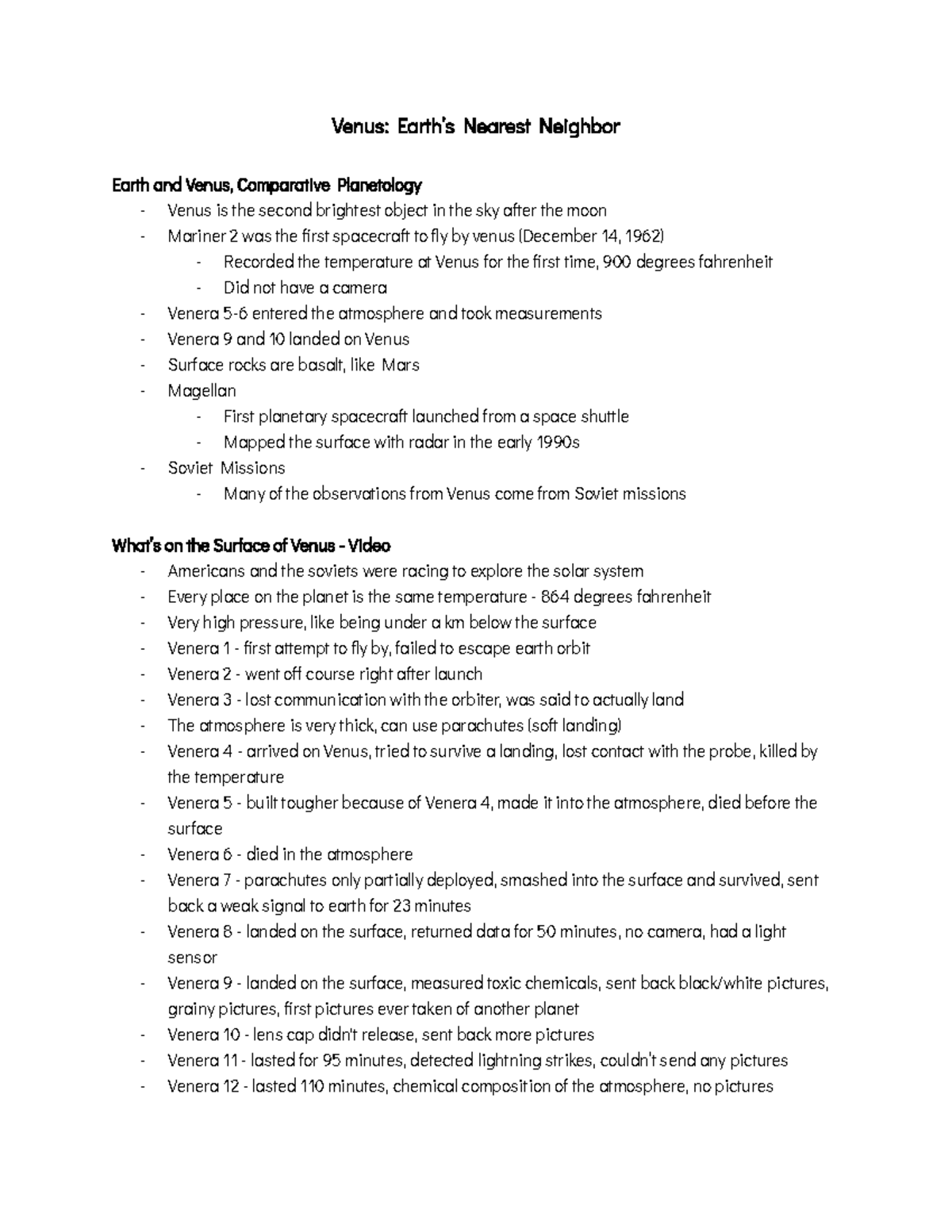 (8) Venus Earth's Nearest Neighbor - Venus: Earth’s Nearest Neighbor ...