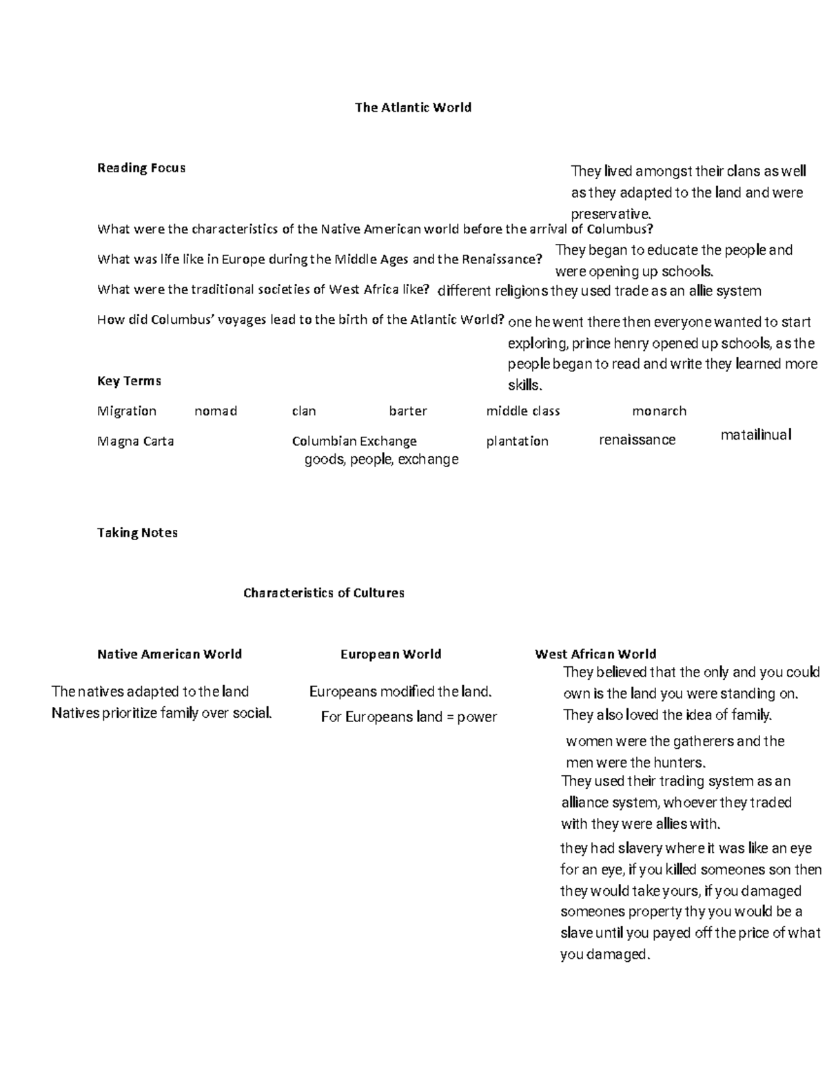 Kami Export - (Student) Alan Pierce - The Atlantic World.docx - The ...