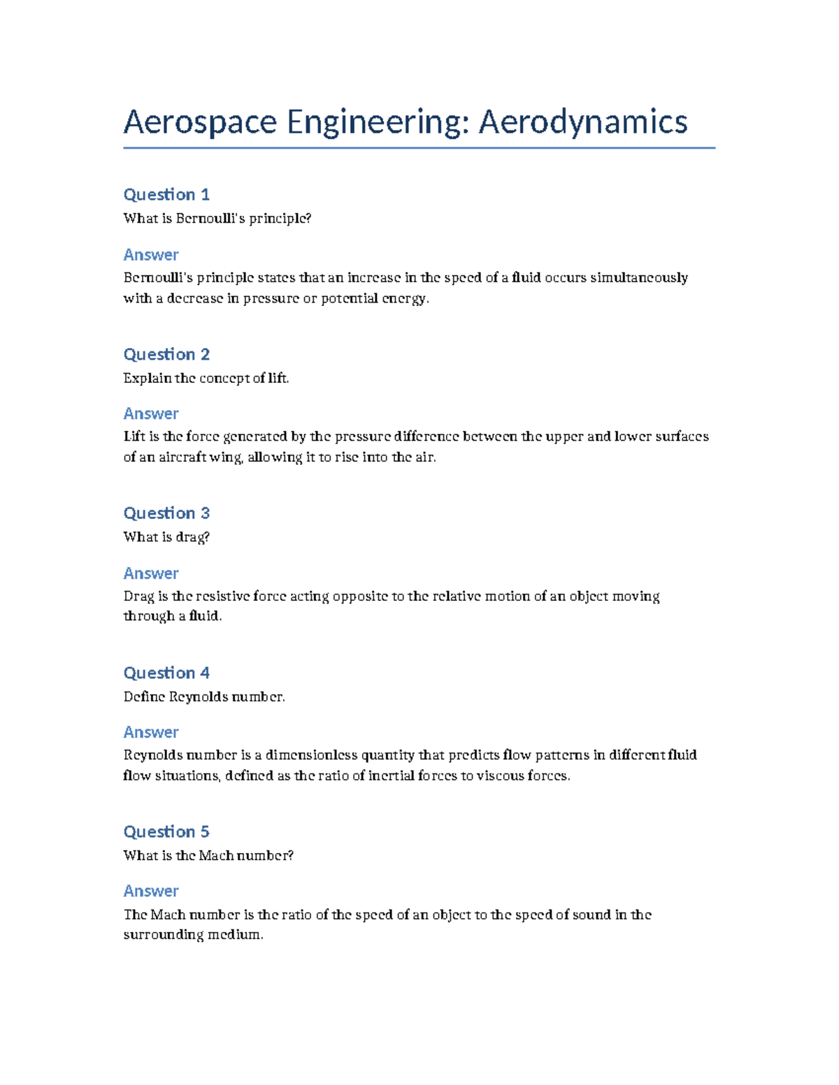 Aerospace Engineering - Aerodynamics - Aerospace Engineering ...