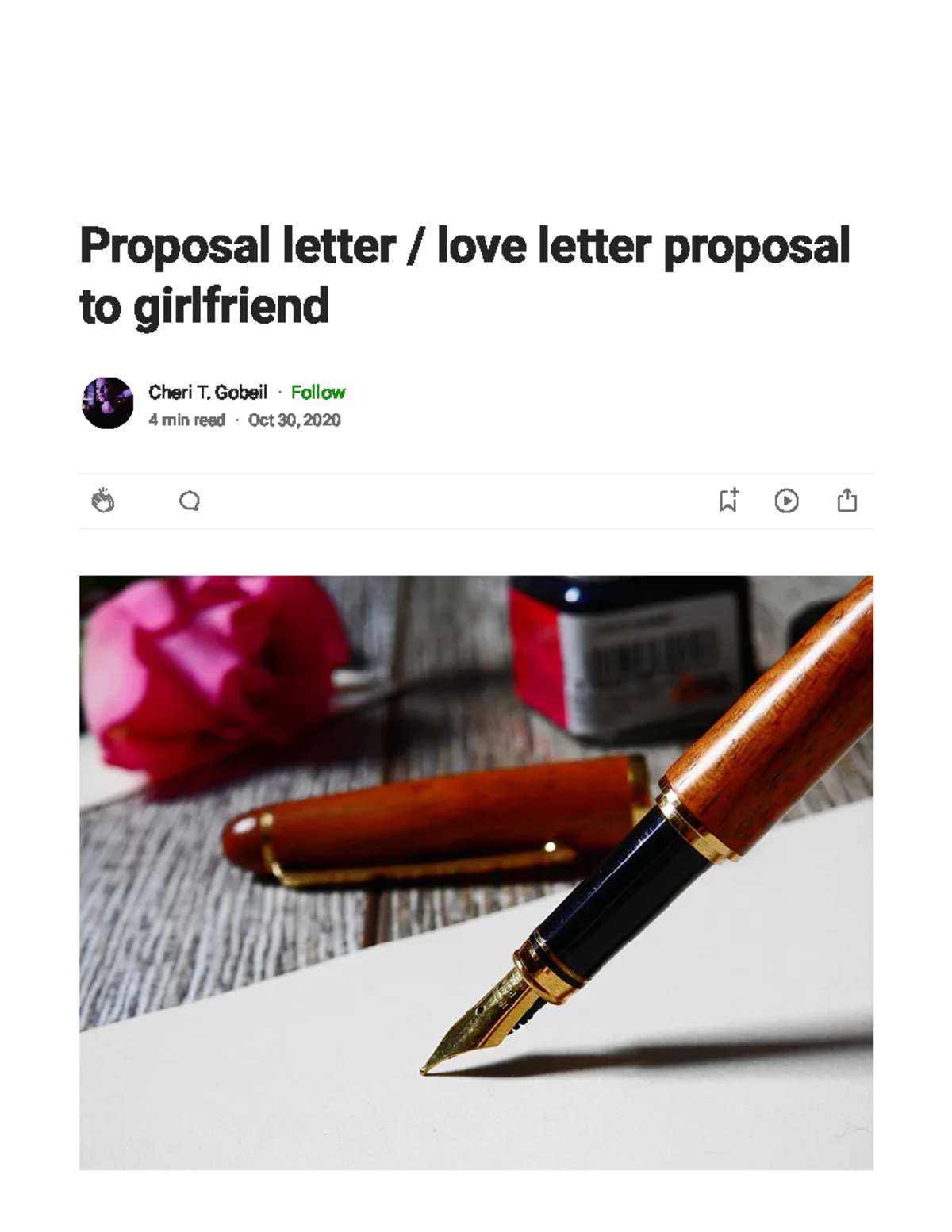 Proposal letter love letter proposal to girlfriend by Cheri T. Gobeil ...