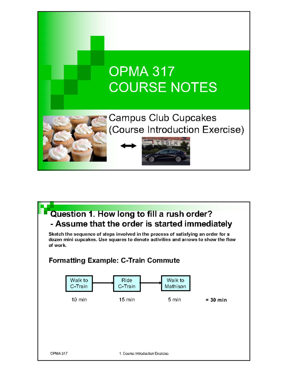 OPMA 317 01 Campus Club Cupcakes V11 (Course Notes - Printing) - OPMA ...