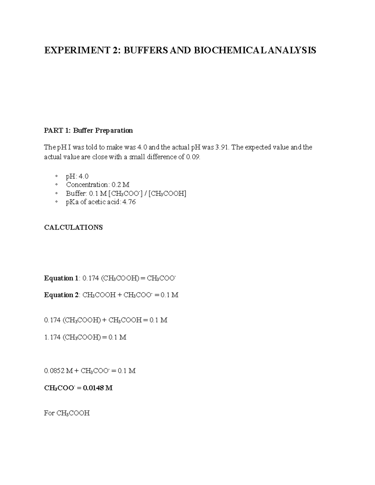 Buffer Preparation Lab Report At Ida Whitford Blog