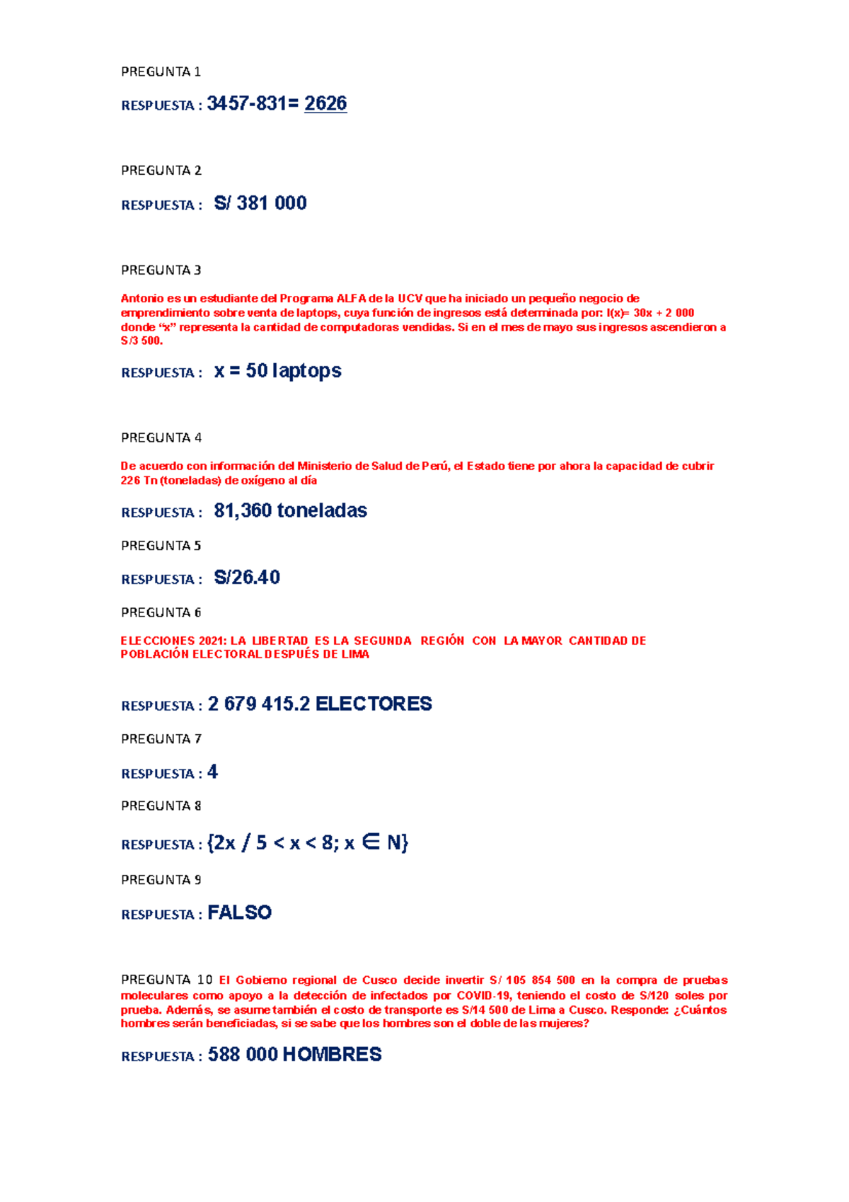 Pregunta 1 Tarea 1 PREGUNTA 1 RESPUESTA 3457 831 2626 PREGUNTA 2