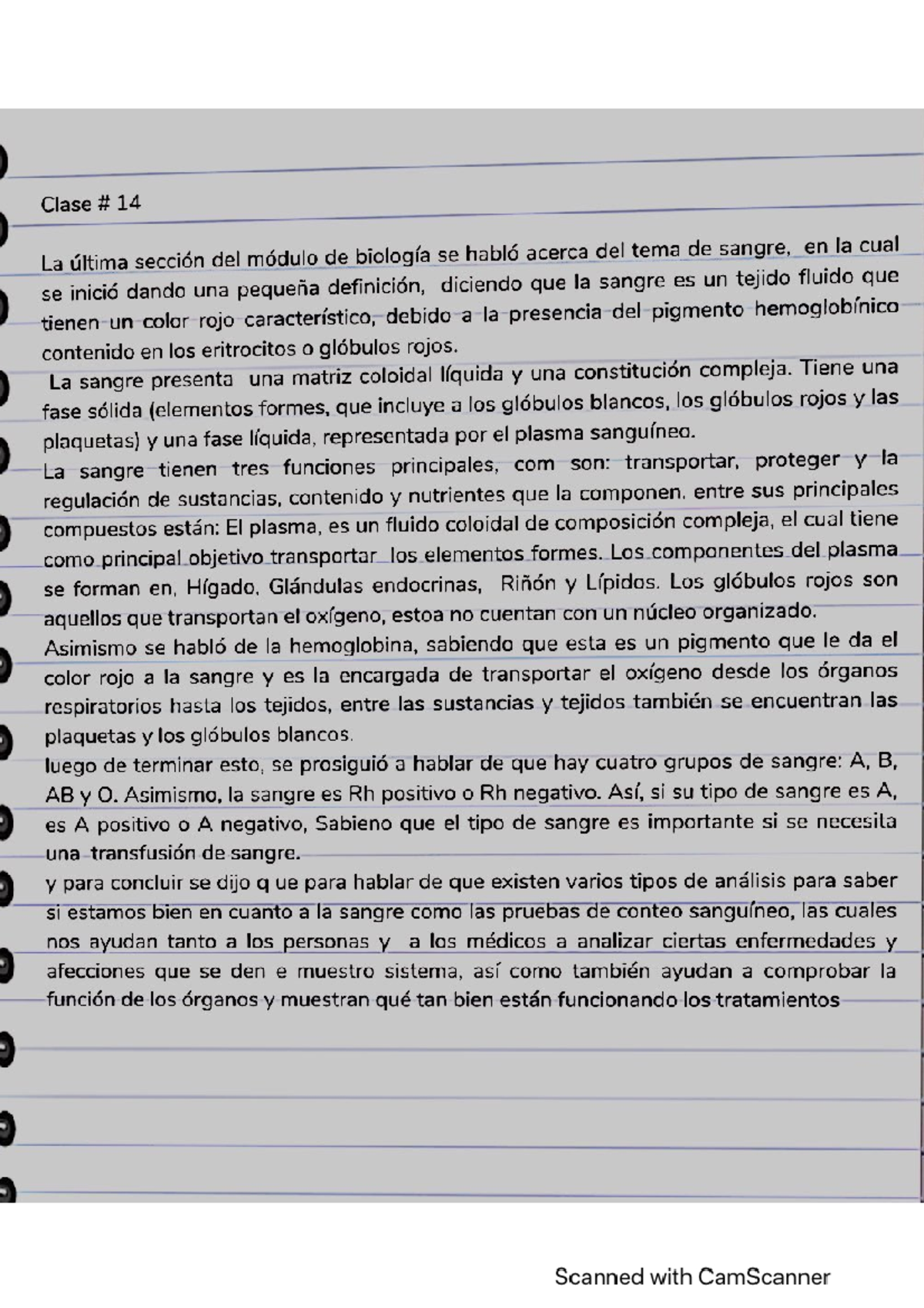 Cuartilla clase 14 - ….. - Biología General - Studocu