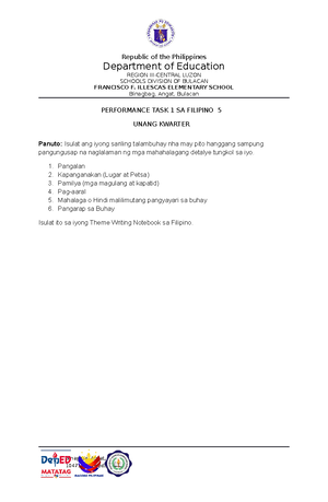 Detailed Lesson PLAN IN Filipino VI - ####### Republic Of The ...