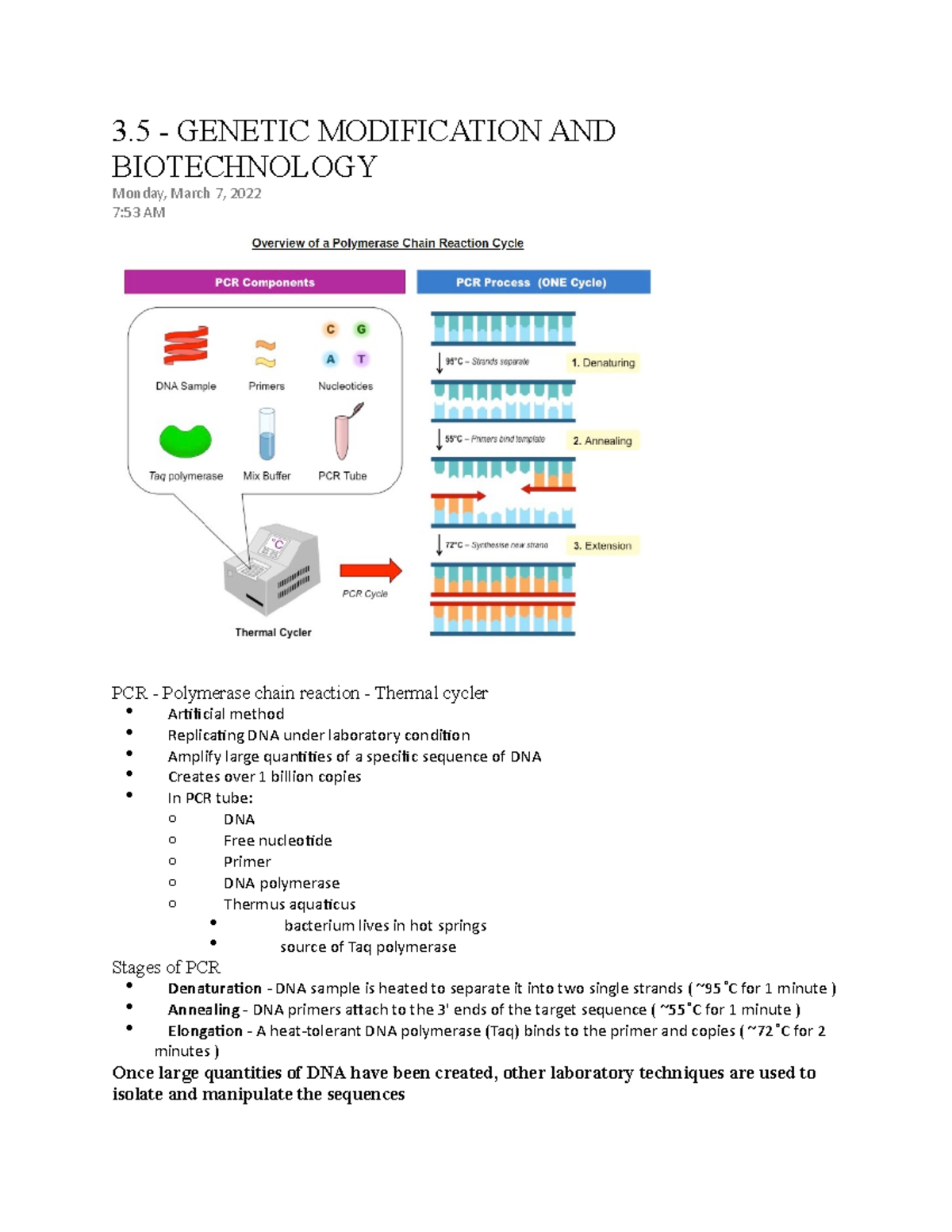 3.5 - Genetic Modification AND Biotechnology - 3 - GENETIC MODIFICATION ...