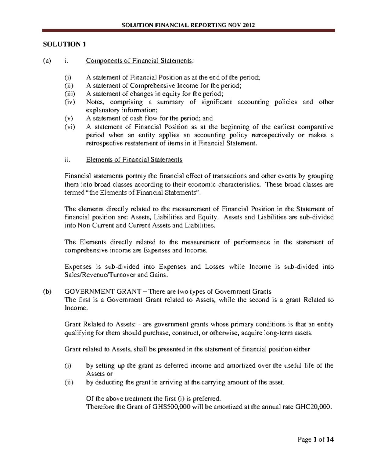 Financial Reporting 2 - THEORY AND PRACTICAL - SOLUTION FINANCIAL ...