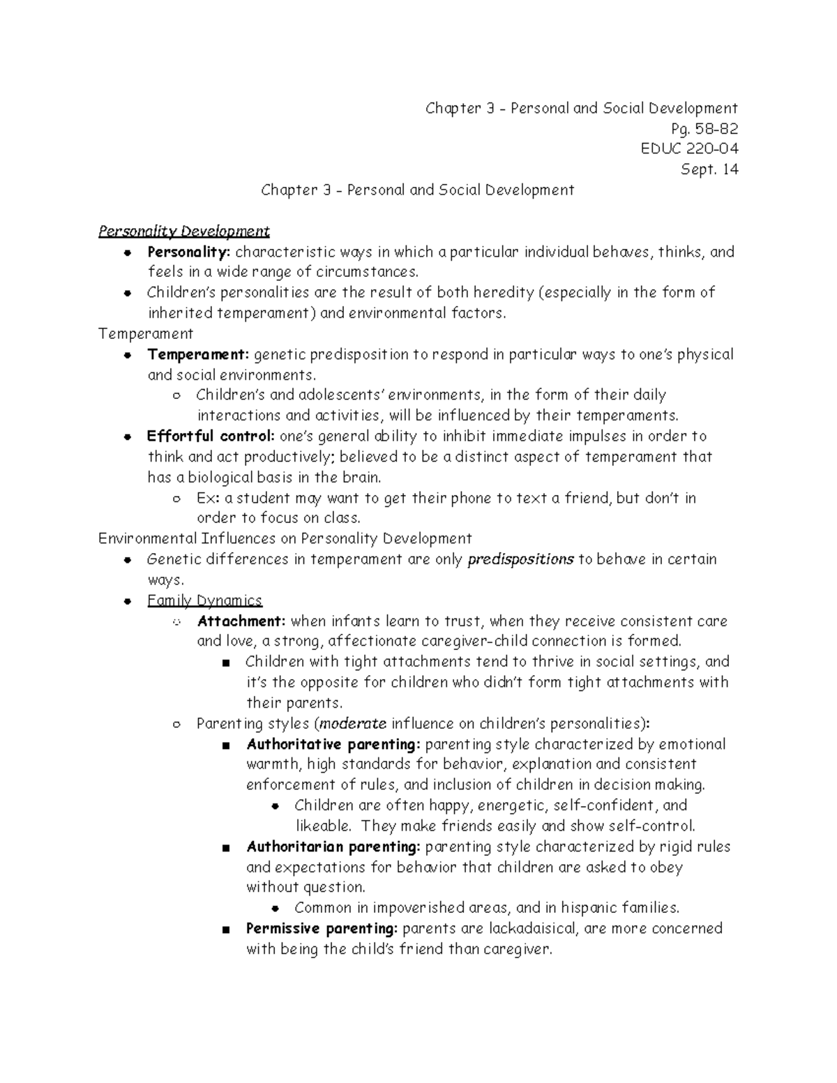 Chap 3 - Personal and Social Development - Chapter 3 - Personal and ...