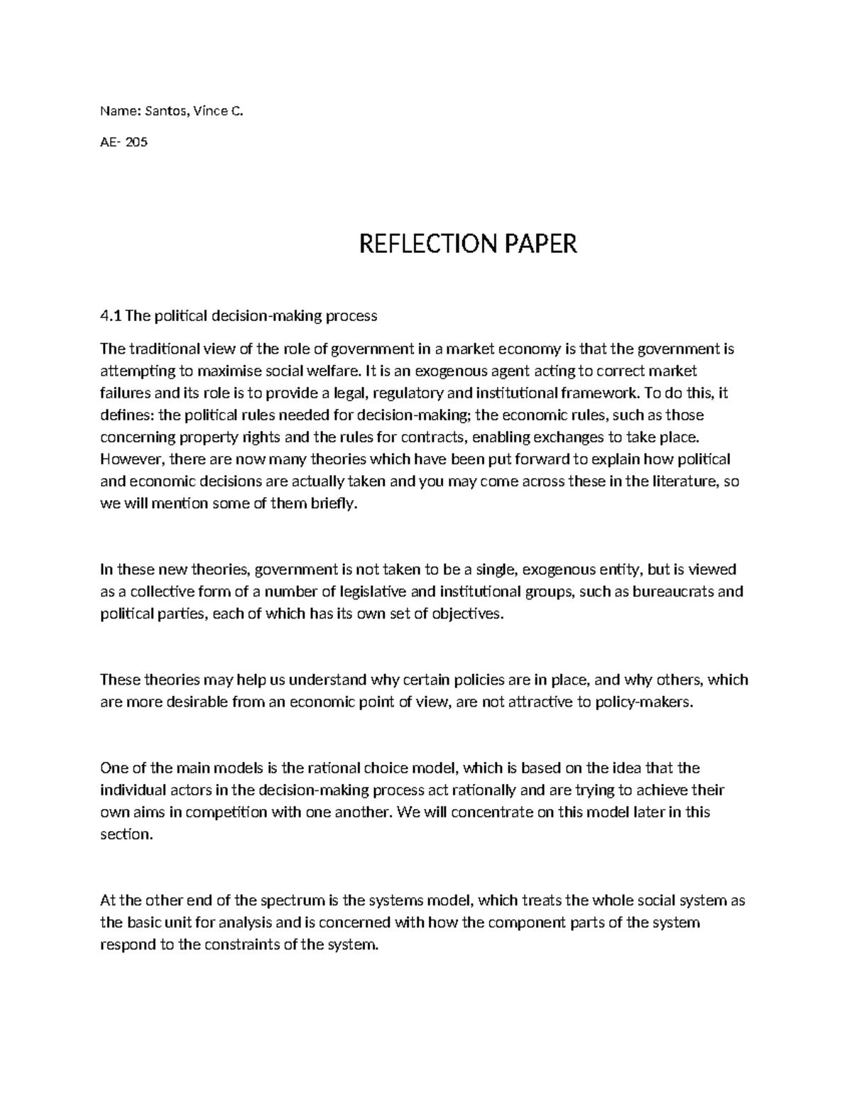 Reflection- Paper - Proper food disposal ensures public health by ...