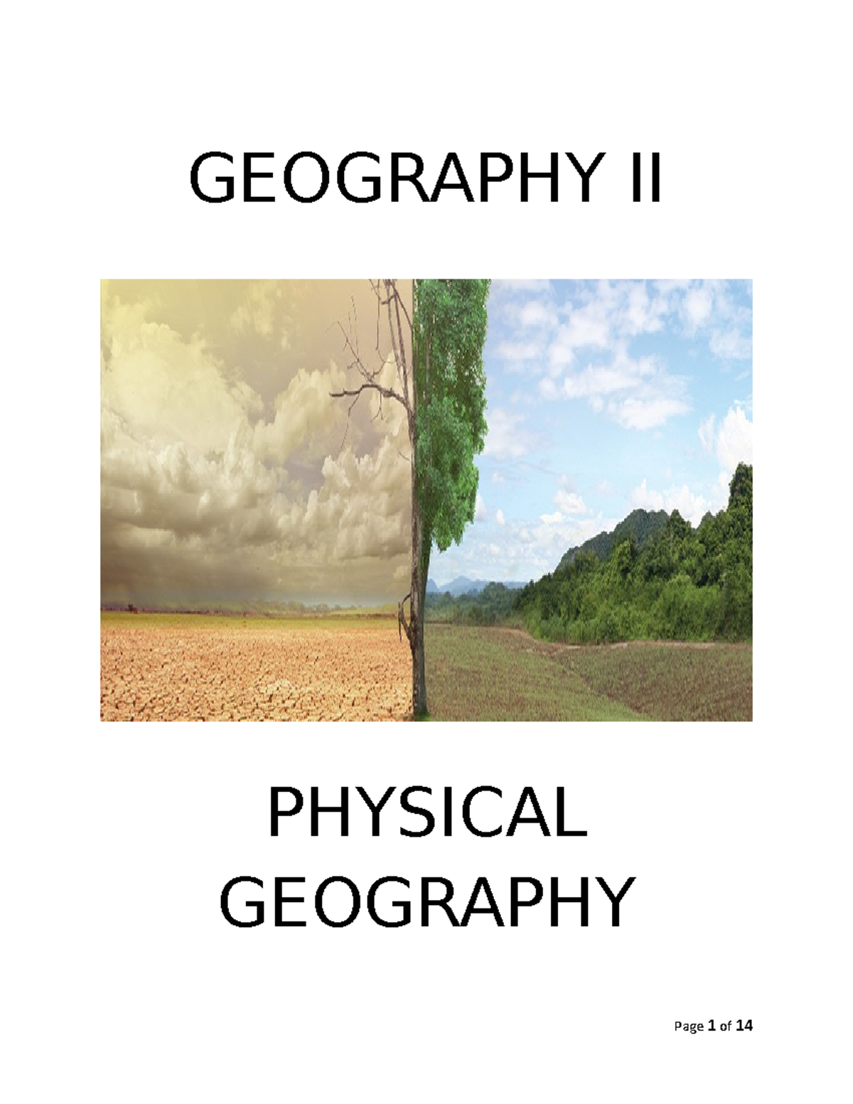 Module 2 in Geography II Prelim - GEOGRAPHY II PHYSICAL GEOGRAPHY ...