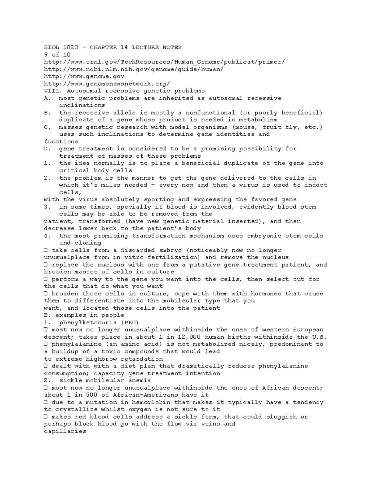 Biology notes molecular part 1 with all Harvard - BIOL 1020 – CHAPTER ...