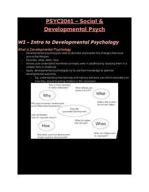 Social and Developmental Psychology - Revision Notes - Developmental ...