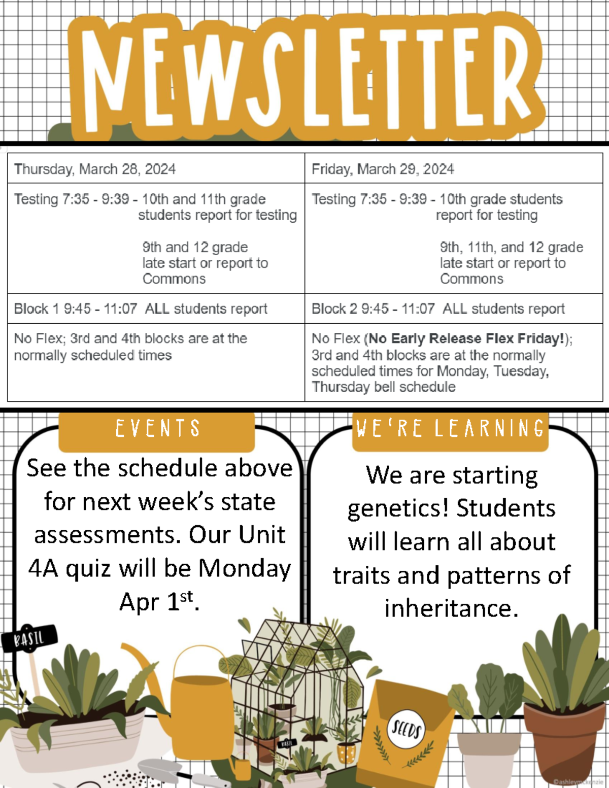 Honors Week 12 Newsletter Spring 24 - BIOL 211 - YOUR TEXT HERE See the ...