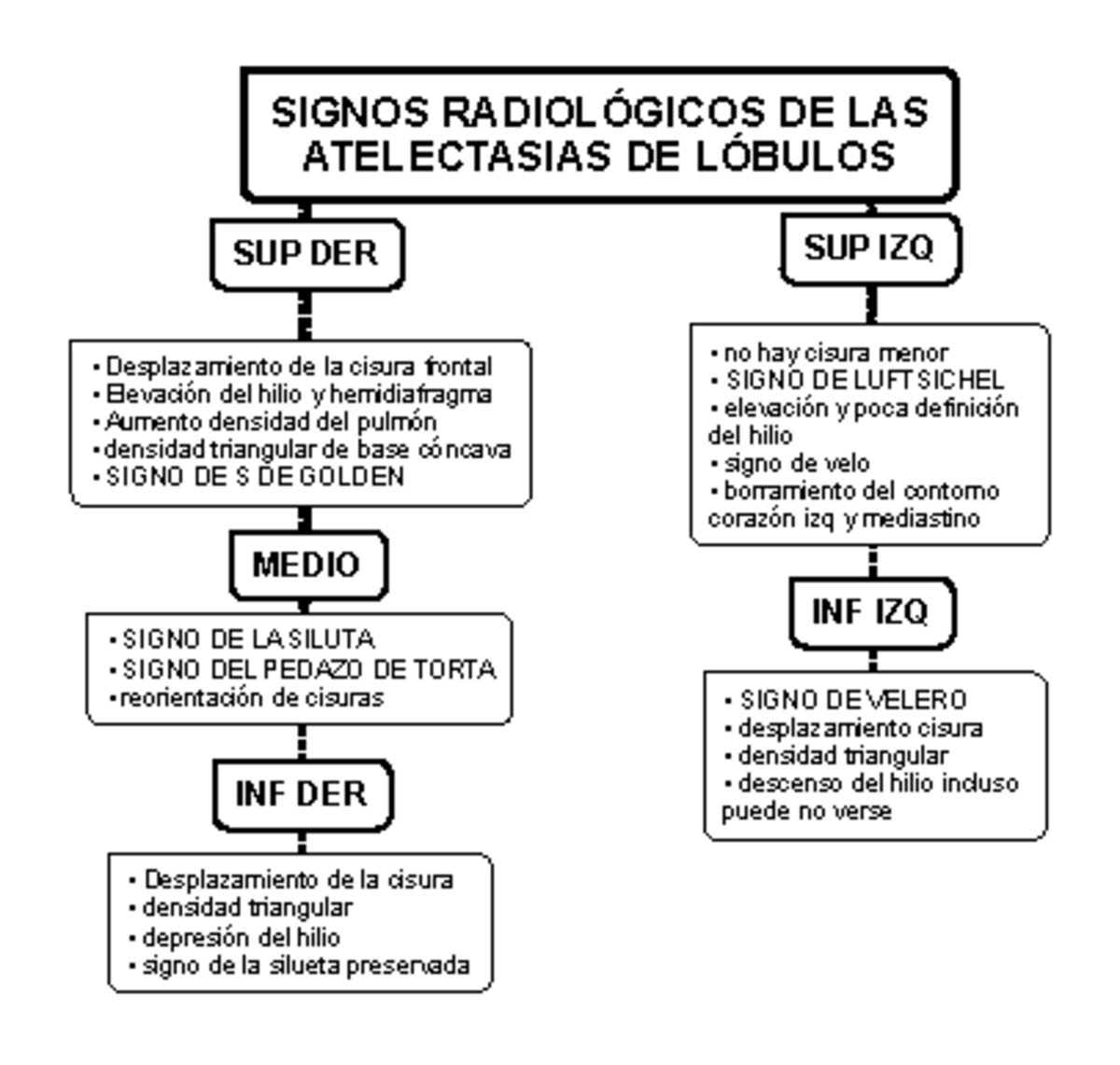 Signos Radiológicos de las Atelectasias de lóbulos - SIGNOS ...