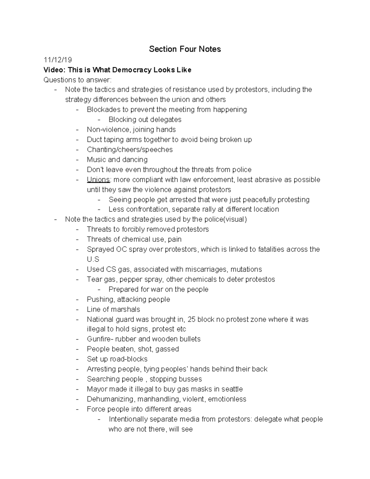 Unit 4 - Lecture notes from Professor Jackie Orr's SOC 101 class ...