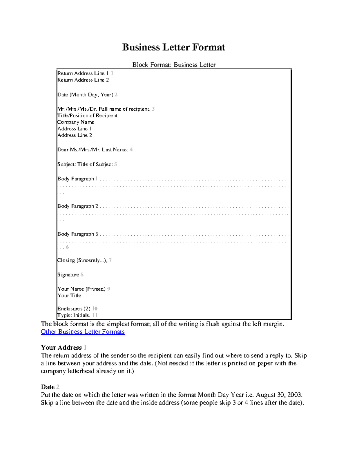 CPT264 Assignment#3 Sample Business letter-instructions - Business ...