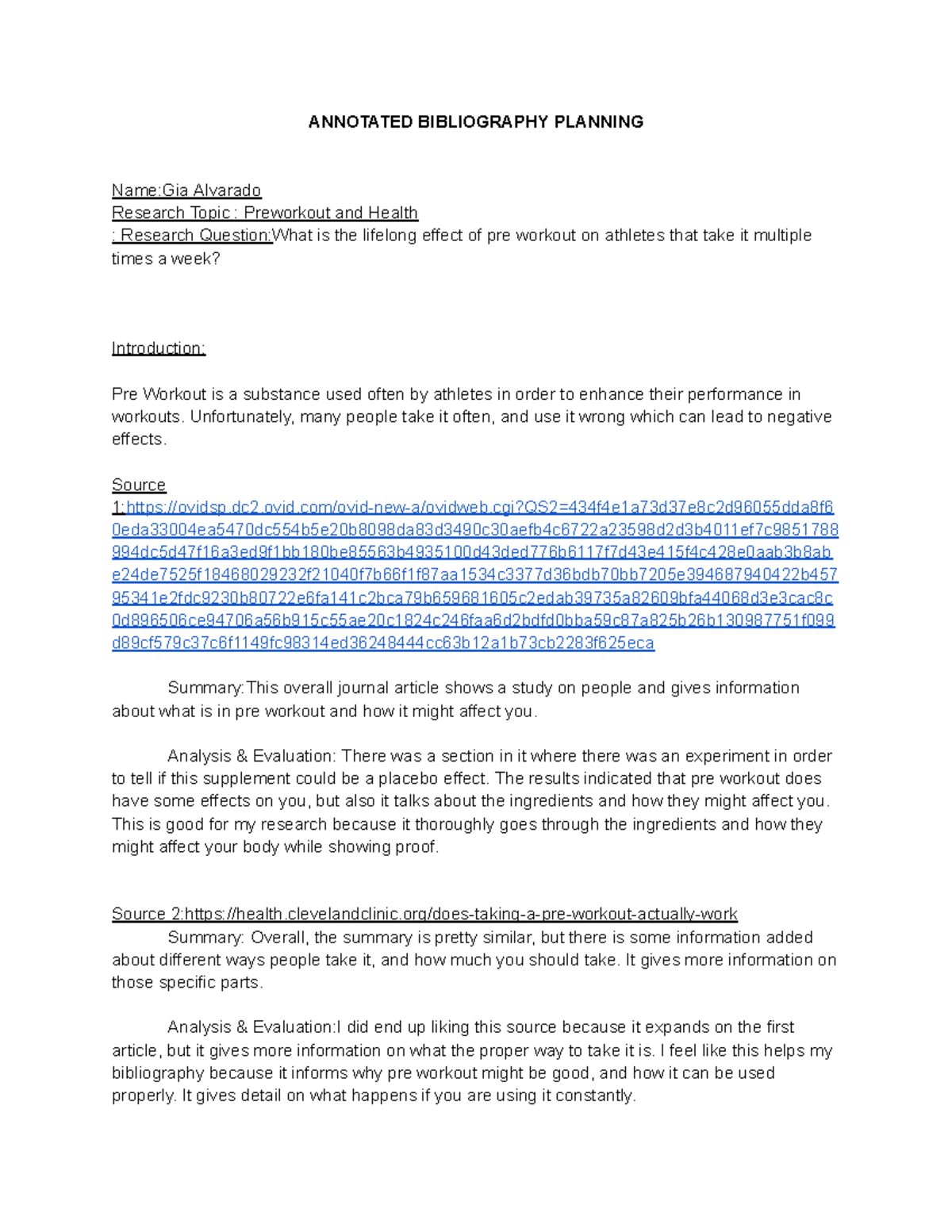 Assignment 6 - english - ANNOTATED BIBLIOGRAPHY PLANNING Name:Gia ...